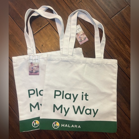 HALARA | Bags | Nwt Lot Of 2 Halara Play It My Way Green White Canvas ...